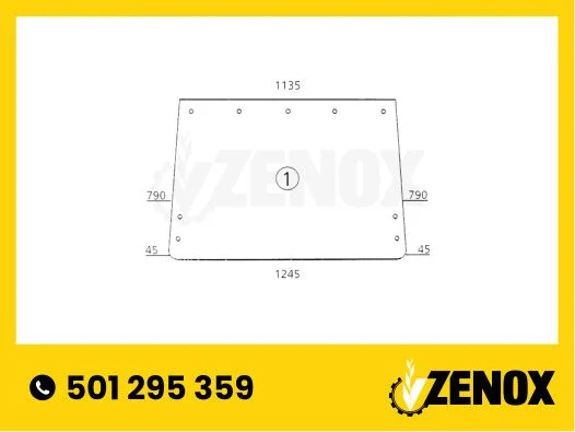Szyba JOHN D kabina TYŁ 55 kabina TYŁ ZIEL L36606 R79656 - 650813840 ...