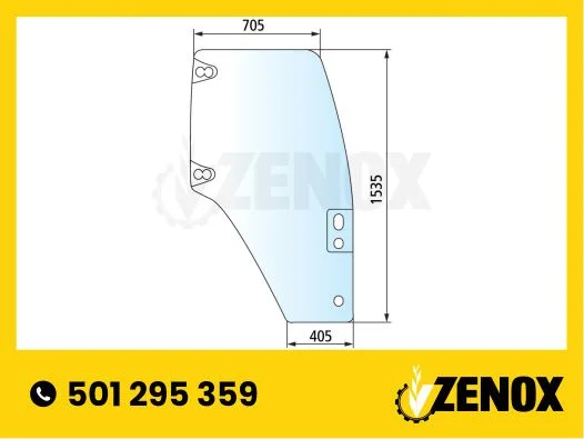 Szyba drzwi Case IH 650S019225 GRANIT 82036000 82019225 - 650S019225 ...