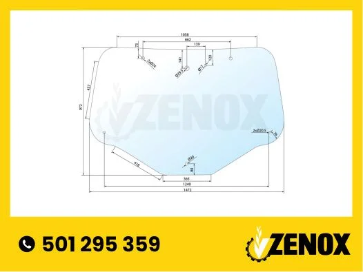 Szyba tylna Case IH 650S030887 GRANIT 87744542 82030887 87663400 ...